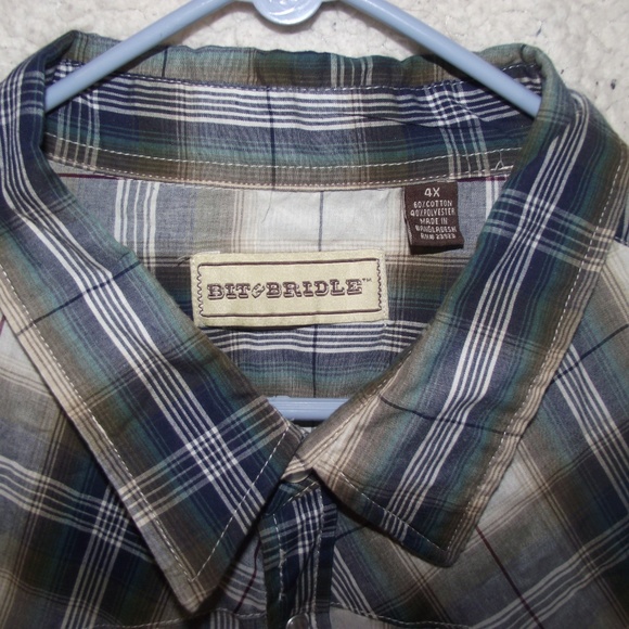 Bit & Bridle | Shirts | Bit Bridle Plaid Western Shirt | Poshmark